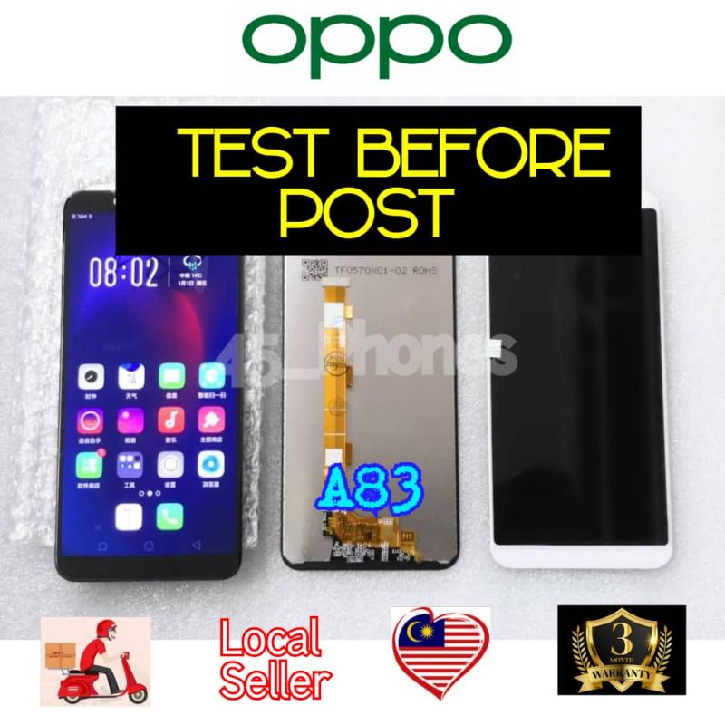 OMP45 (Ready Stock) Oppo A83 Lcd Display Touchscreen Digitizer | Shopee ...