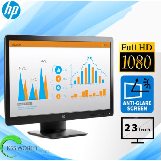 HP PRO DISPLAY P232 23 INCH DISPLAY /1920 X 1080 FULL HD RESOLUTION ...