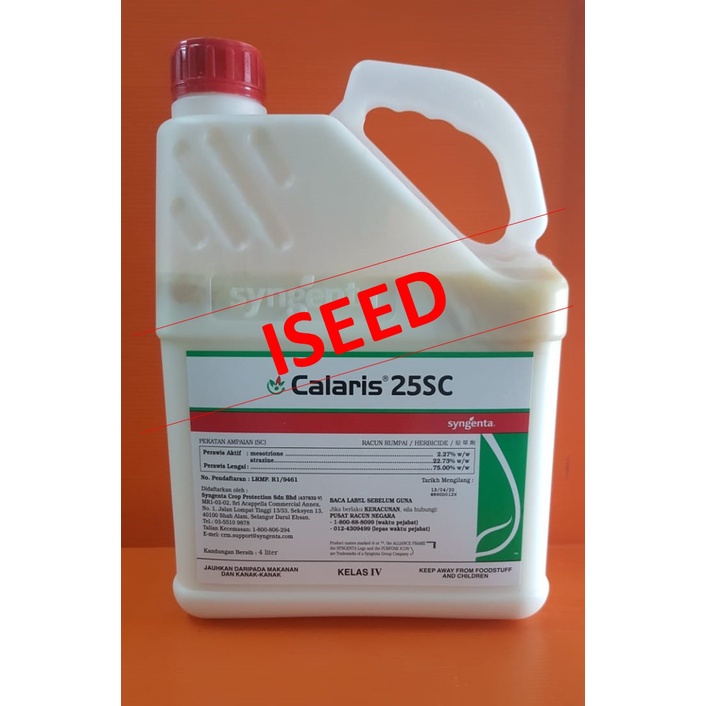 SYNGENTA CALARIS 25SC 4 LITER (Active Ingredient : Mesotrione 2.27% ...