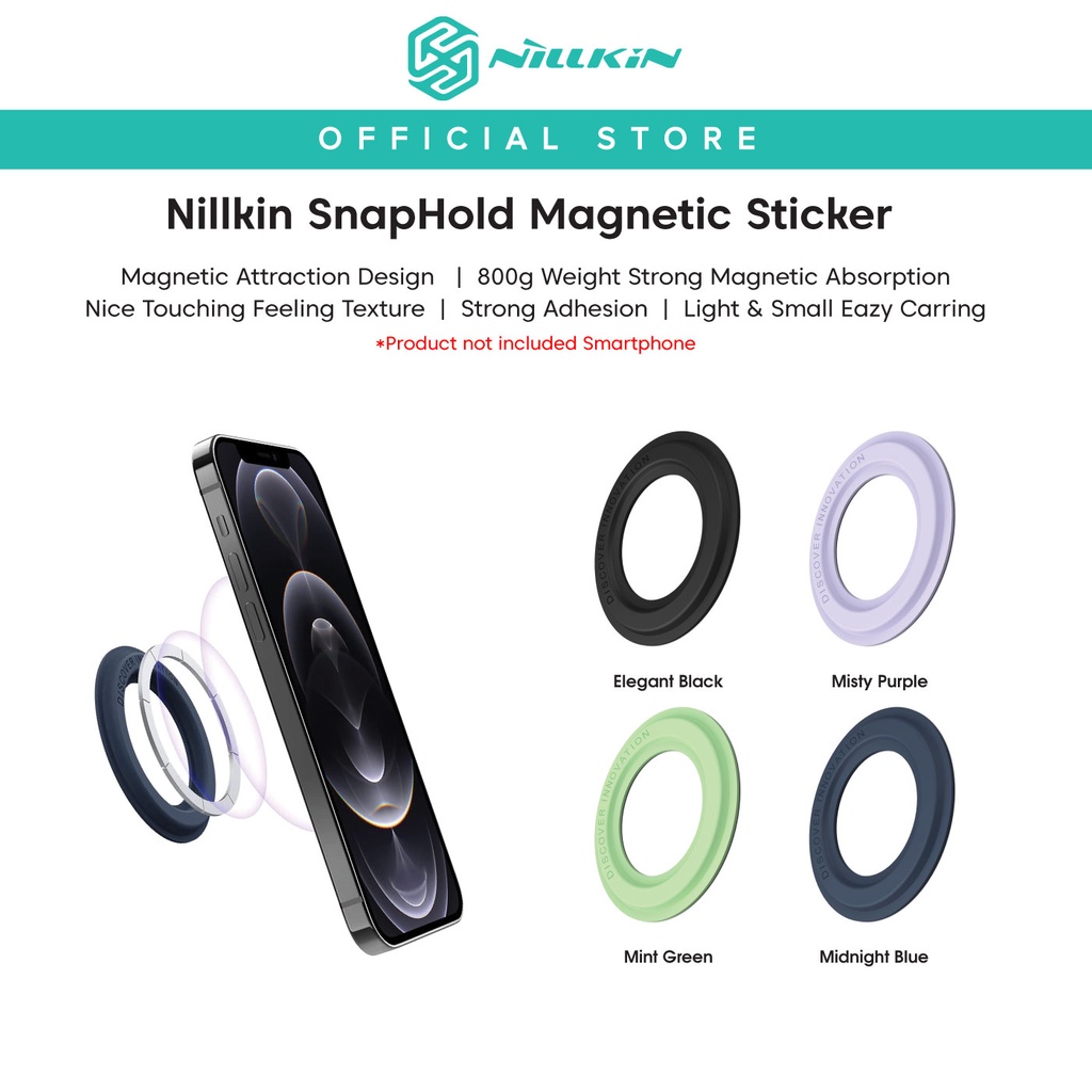 Nillkin SnapHold Magnetic Stickers compatible with Magsafe and Snaplink ...