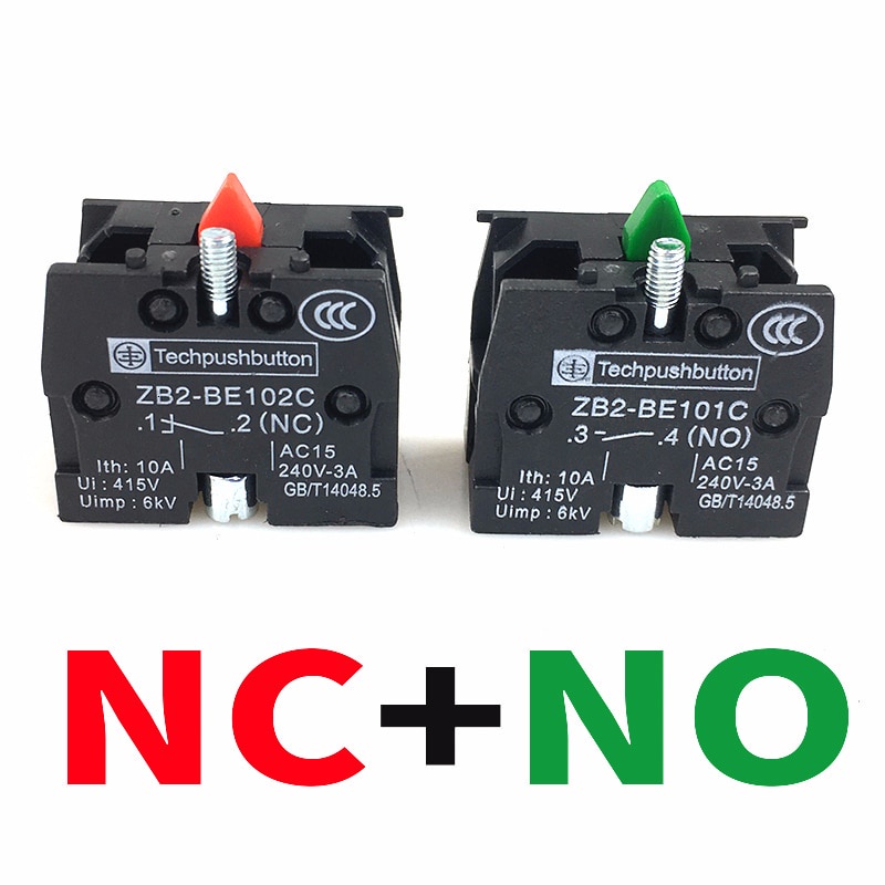 10pcs Xb2 Push Button Switch Zb2be102c(nc) Contact Block Zb2-be101c (no) | Shopee Malaysia
