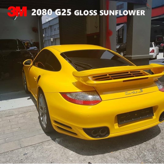 3M 2080 GLOSS Sunflower G25 Car Wrap Vinyl Film Bike Laptop Phone Logos ...