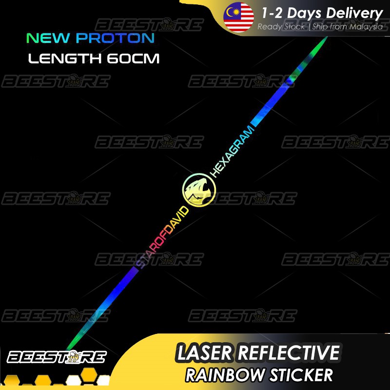 PROTON 𝐋𝐀𝐒𝐄𝐑 𝐑𝐄𝐅𝐋𝐄𝐂𝐓𝐈𝐕𝐄 𝐒𝐓𝐈𝐂𝐊𝐄𝐑 SAGA PERSONA X50 X70 S70 EXORA IRIZ ...