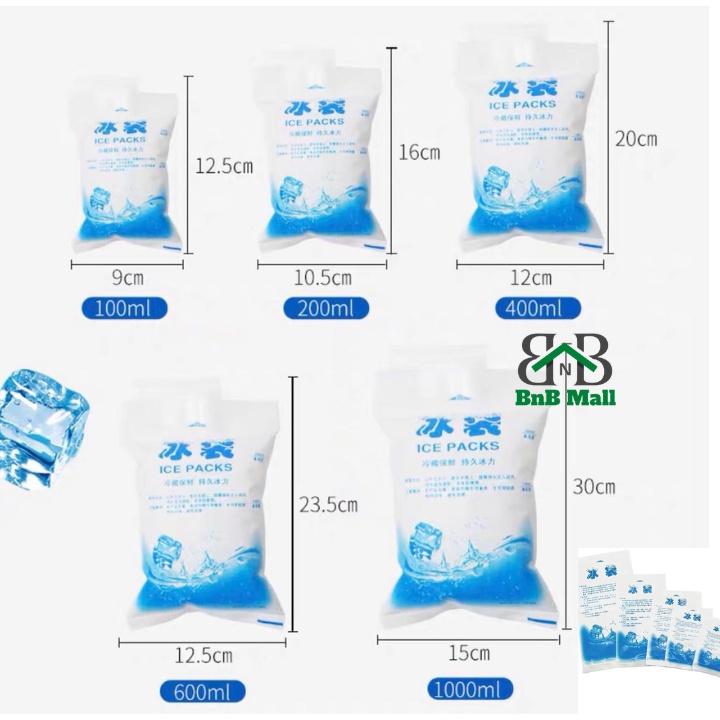 10pcs Air Batu Sejuk Beg Ais Reusable Ice Pack Breastmilk Drink Fruit ...