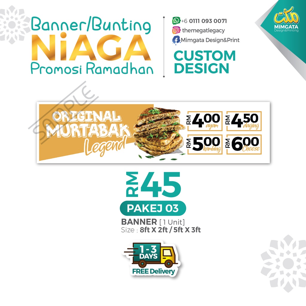 Banner + Bunting Niaga [Promosi Ramadhan] | Shopee Malaysia
