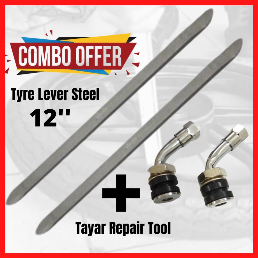 🔥COMBO OFFER🔥PEMBUKA TAYAR KERETA MOTOR BASIKAL TYRE LEVER STEEL ...