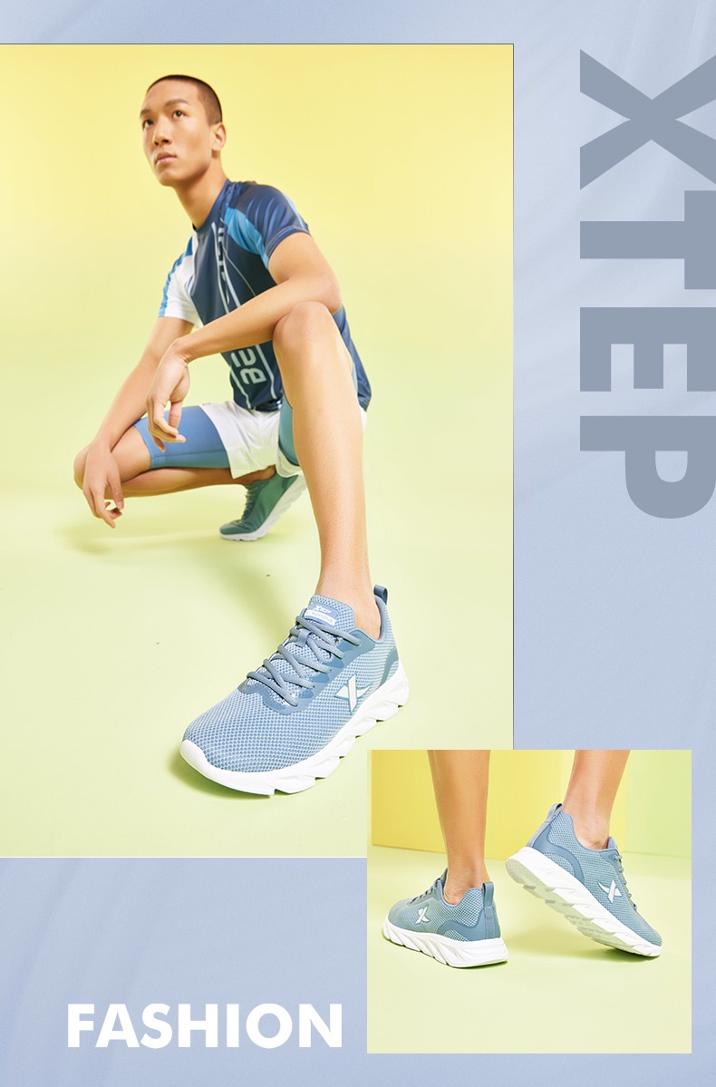 Xtep Men Running Shoes Breathable Shock Absorption Casual Cushioning ...
