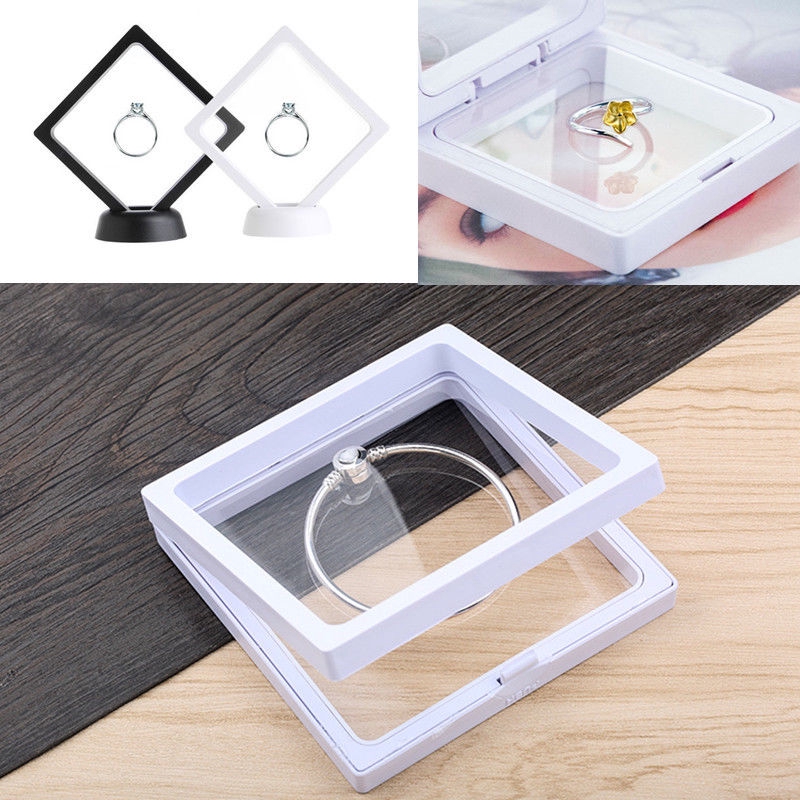 1Pcs 7x7cm 3D Albums Frame Floating Jewelry Display Stand Coin Medal ...