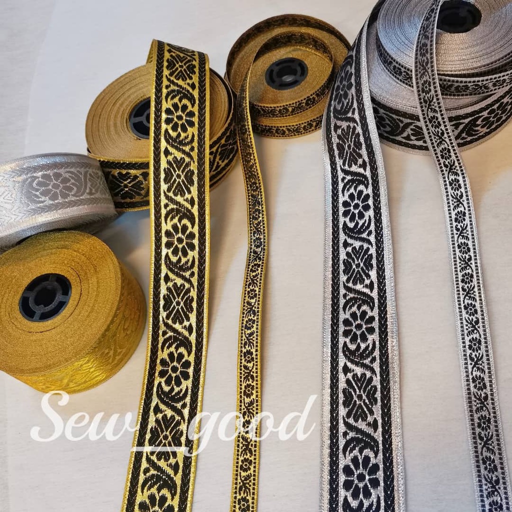 (meter) Jacquard Border Lace Songket Lace Songket Trim #1002 #9164 ...