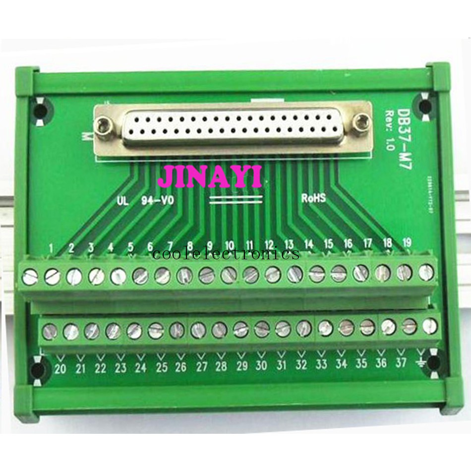 DB37 37 pins D-SUB DR-37 Male Female signals Terminal PCB Breakout 2 ...