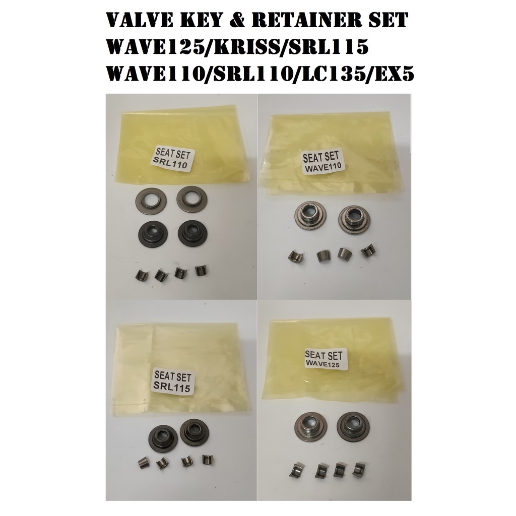 VALVE KEY & RETAINER SET ASSY 0 WAVE125 KRISS SRL115 WAVE110 SRL110 EX5 ...