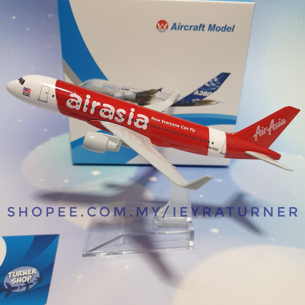 Air Asia Now Everyone Can Fly A320 Aircraft Model Die-cast Metal ...