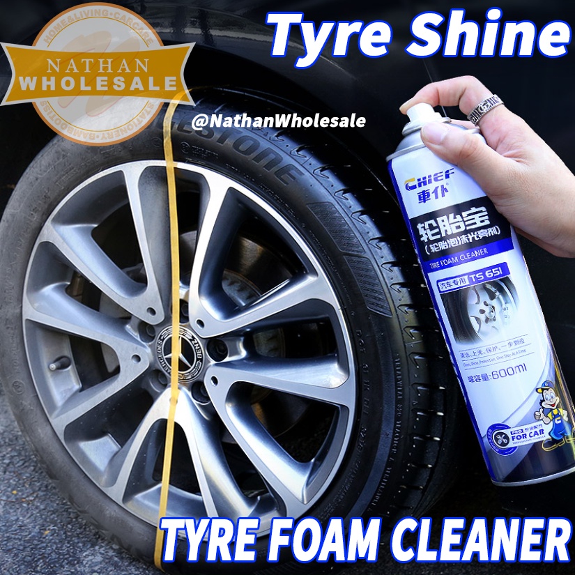 Branded Car Tire Foam Cleaner 600ML Tyre Wax Tayar Anti-aging ...