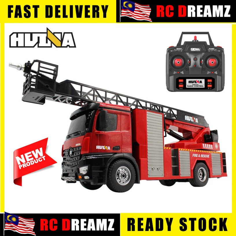 *NEW* Huina 1561 RC FIRE TRUCK 1:14 Remote Control Fire Truck With ...