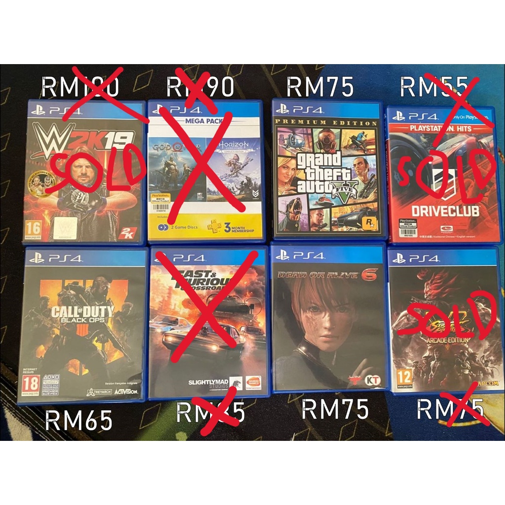 Used PS4 Games (Physical Disk) | Shopee Malaysia