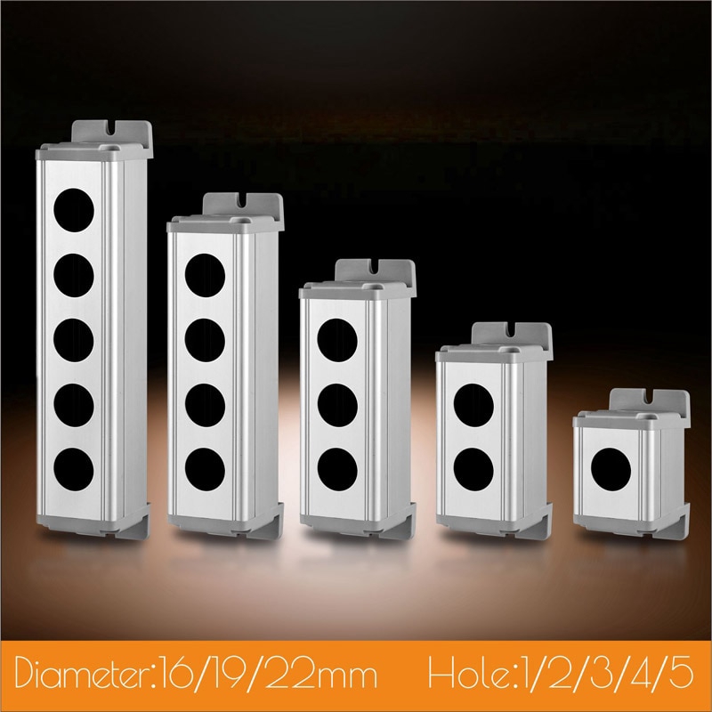 1 2 3 4 5holes 16mm/19mm/22mm waterproof Aluminium Alloy Metal Push ...
