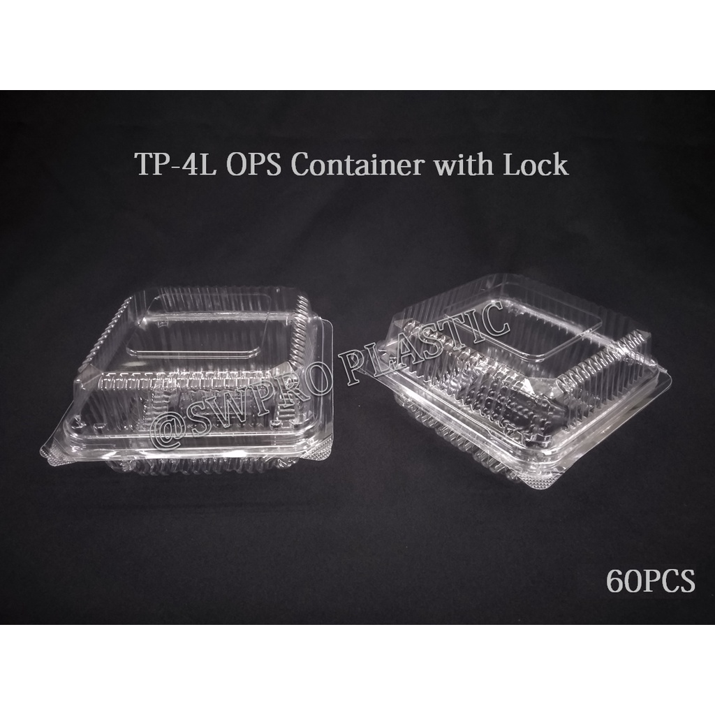 TP-4L / OPS43 - OPS Plastic Tray with Lock [ 60pcs± ] Bakery Disposable ...
