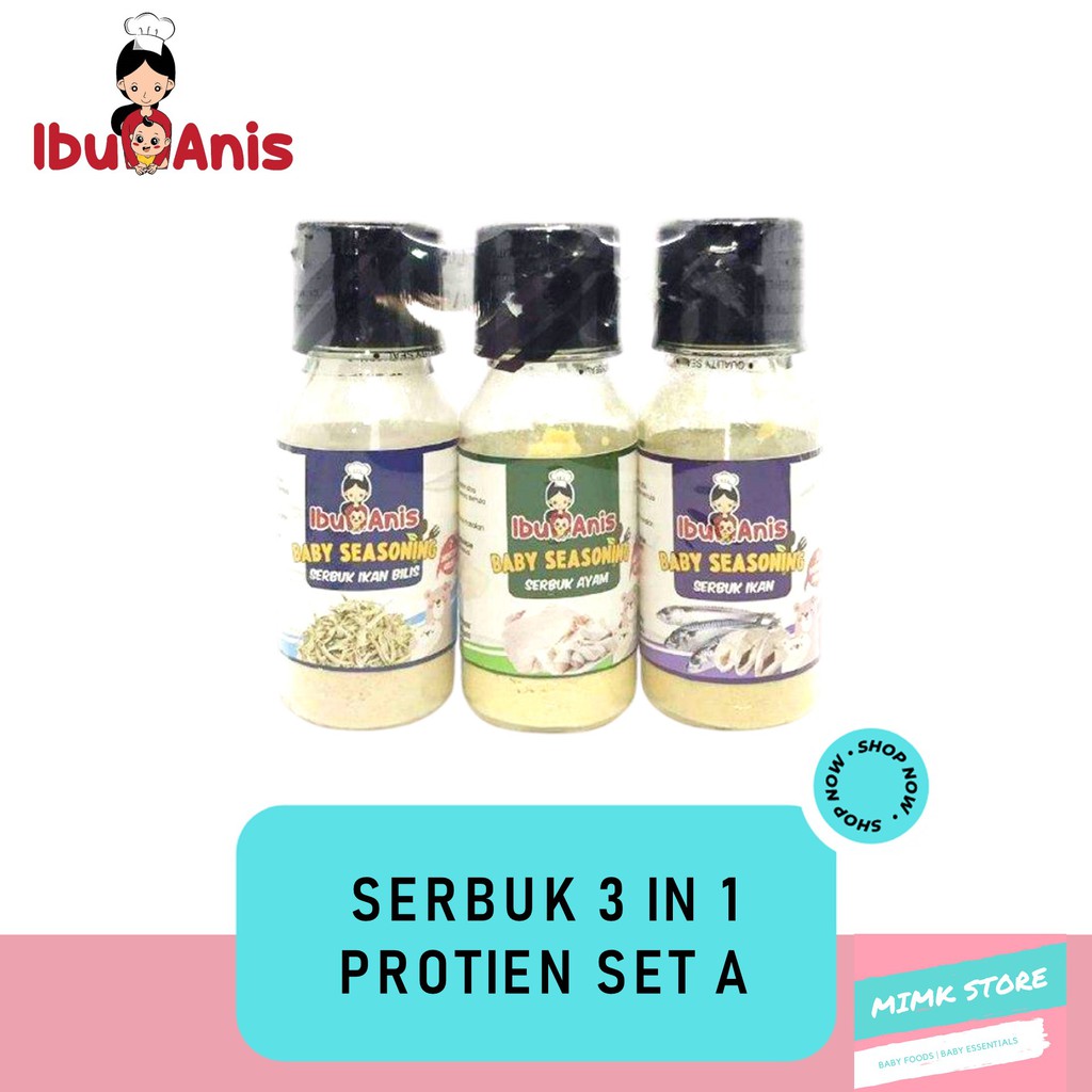 Ibu Anis Babyfood Set A Trio Savory Protein Series Bilis Chicken Fish ...