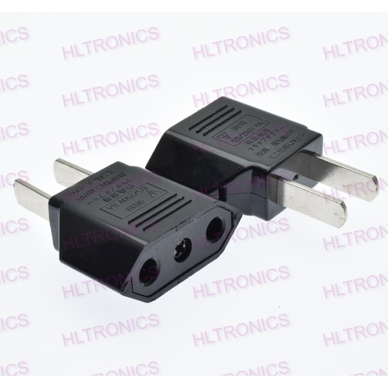 Round To Flat AC Plug Adapter Adaptor | Shopee Malaysia