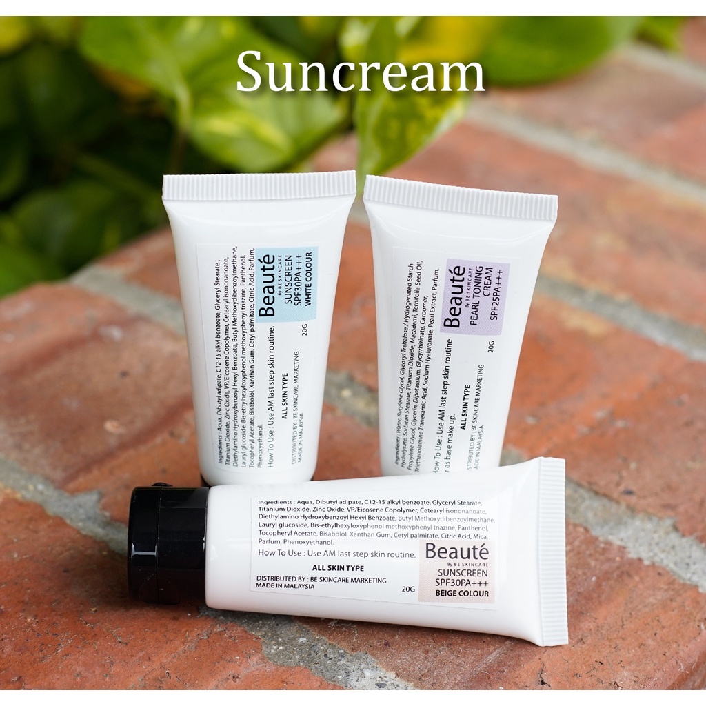 BEAUTE SUNSCREEN & TONING CREAM 20G 防晒和素颜霜 | Shopee Malaysia
