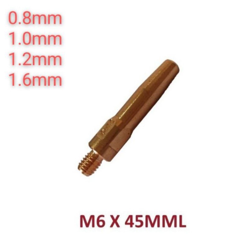 M6 X 45MM CONTACT TIP PANA350 MIG CO2 (0.8mm, 1.0mm, 1.2mm,1.6mm) | Shopee Malaysia