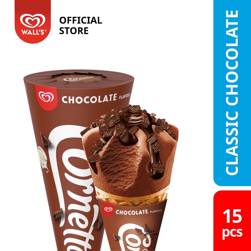 Cornetto Classic Chocolate Ice Cream (15 Pieces) | Shopee Malaysia