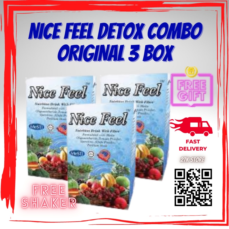 NICE FEEL ORIGINAL COMBO [3 BOX + FREE GIFT] Detox | Constipation ...