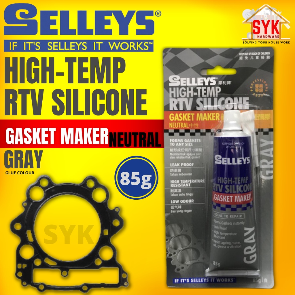 SYK SELLEYS High -Temp RTV Silicone Gasket Maker Neutral Silikon ...