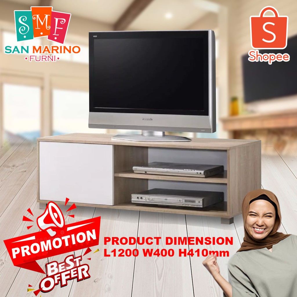 4 FEET TV Cabinet / Scandinavian TV Cabinet / Large TV Stand / Rak TV ...