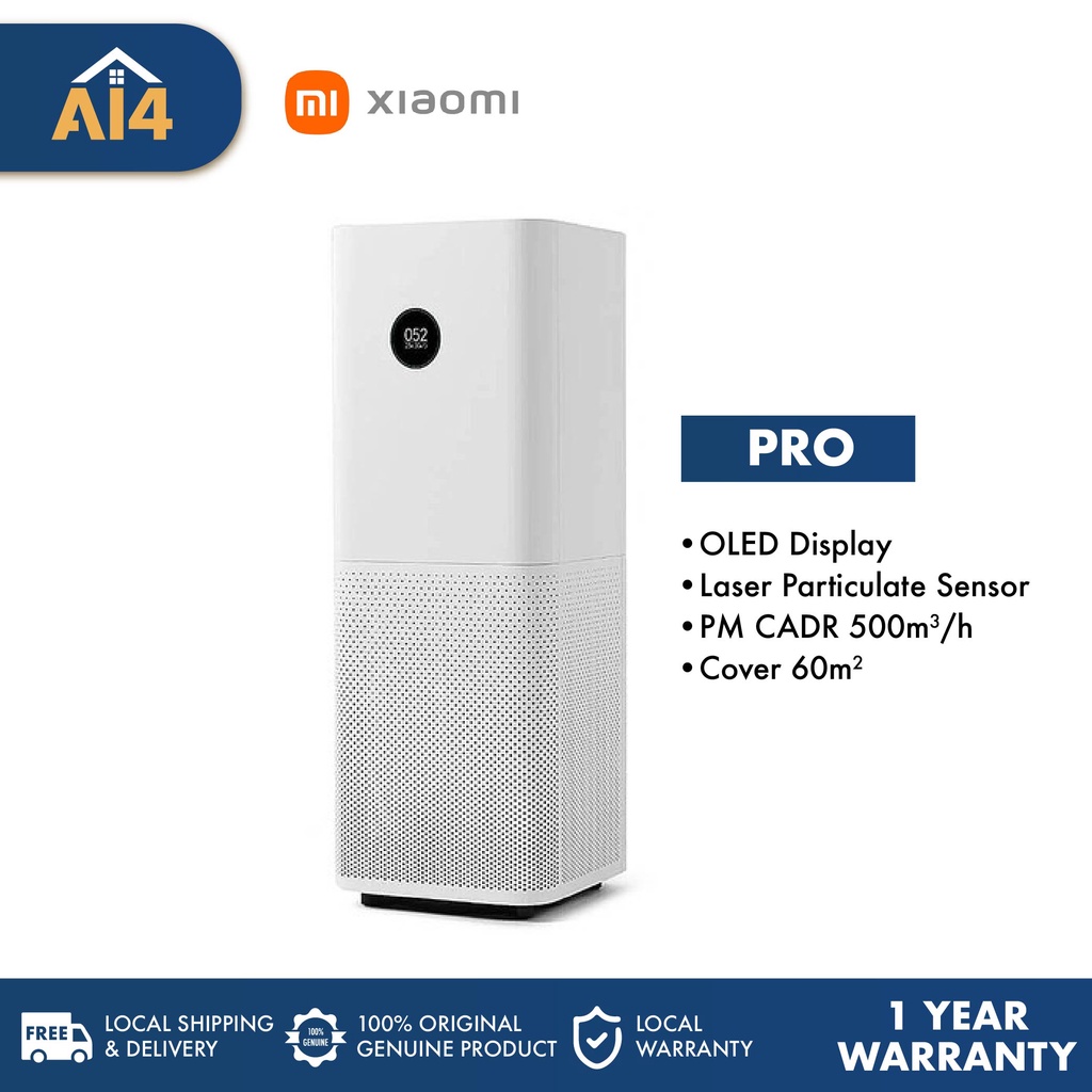 CHINESE VERSION Xiaomi Air Purifier Pro With Oled Display 500M3 H 60M3 Mi Smart Home CHINA 2 pin PLUG FREE ADAPTOR Shopee Malaysia