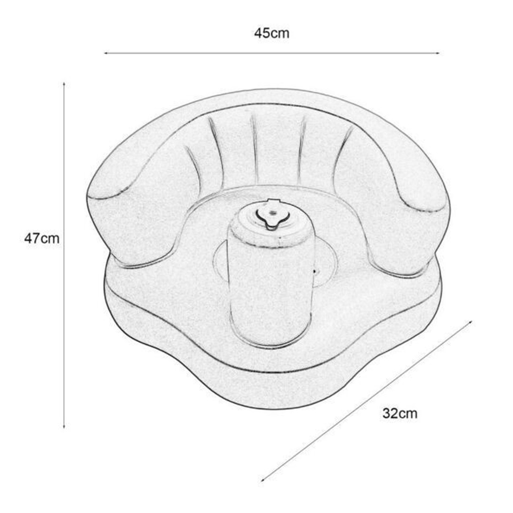 Realeos Baby Inflatable Baby Chair Learning Seat Inflatable Sofa chair ...
