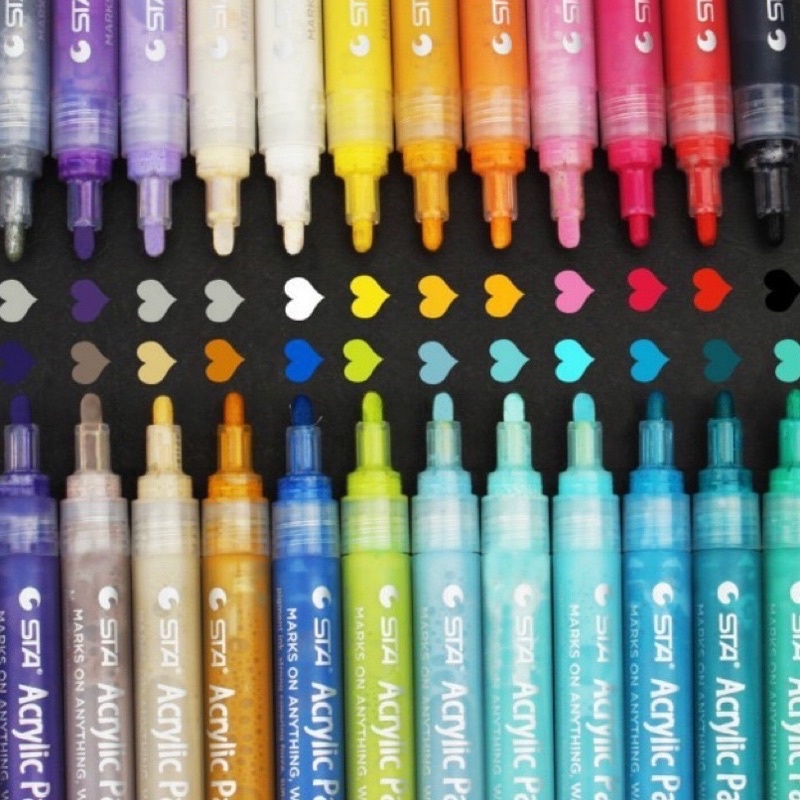 Permanent Acrylic Marker Pen, Highlighter Waterproof Hand DIY Paint ...