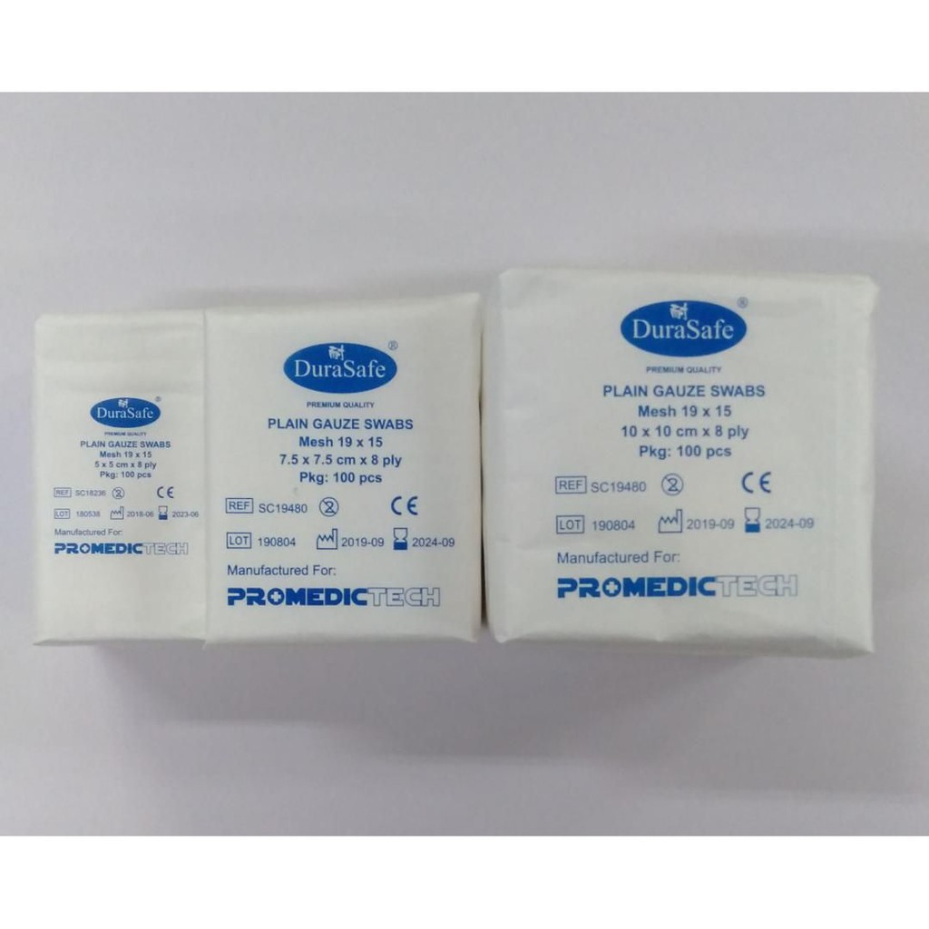 DURASAFE PLAIN GAUZE SWABS 100PCS/PKT | Shopee Malaysia