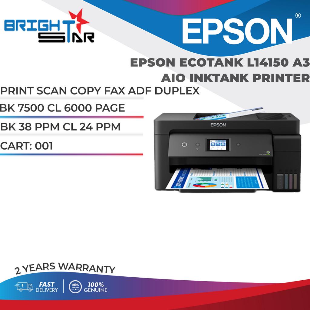 EPSON ECOTANK L14150 A3 AIO INKTANK PRINTER / PRINT SCAN COPY FAX ADF ...
