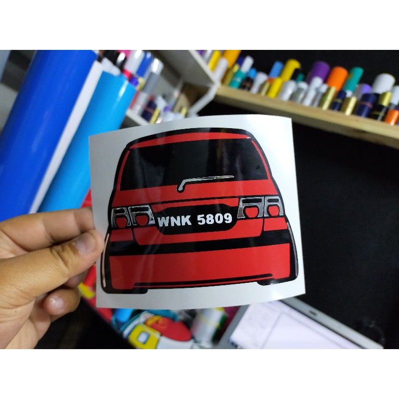 Sticker kereta naza citra.siap nombor plat | Shopee Malaysia