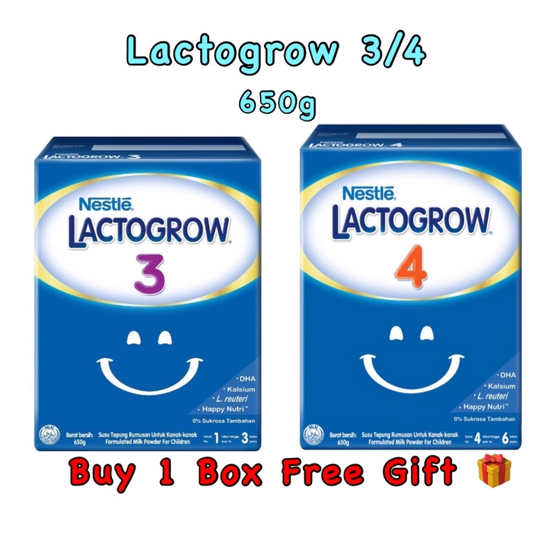 CLEARANCE Nestle Lactogrow Step 3 / Step 4 Milk Powder (650g) | Shopee ...