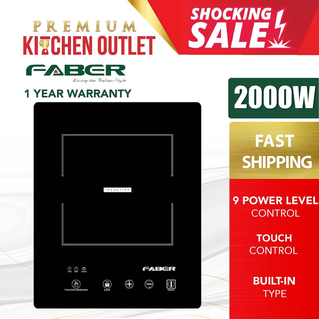 ELBA 2000W Ceramic Cooker ECC-J2015(BK) ECC-J2015 | Faber 2000W Build ...