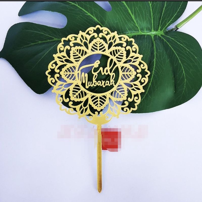 Selamat hari raya cake topper acrylic raya kek topper | Shopee Malaysia
