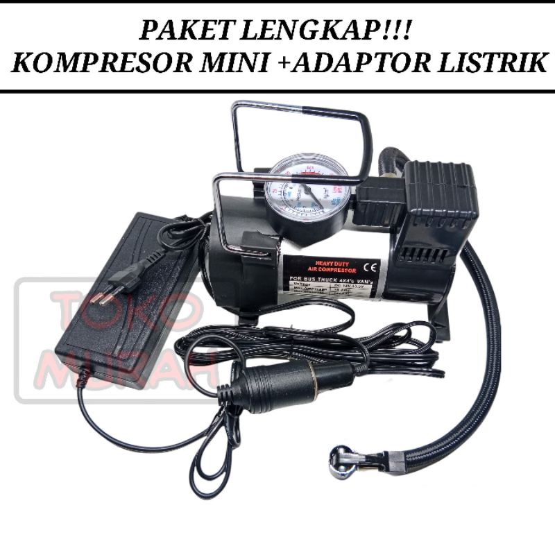 Mini Power Electric compressor Package 12v mini compressor Plus Adapter ...