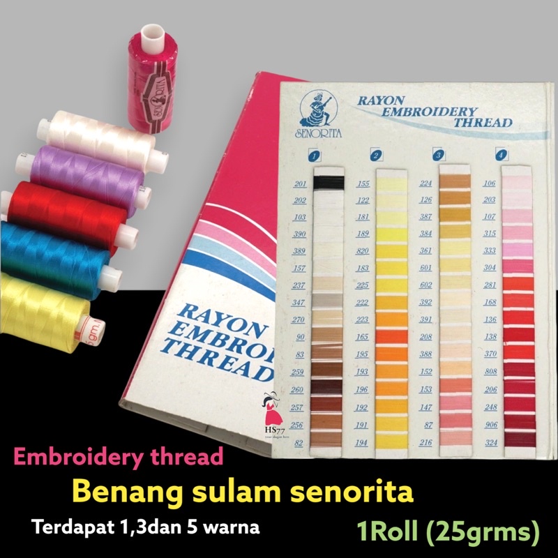 Benang sulam/ embroidery thread(senorita) | Shopee Malaysia