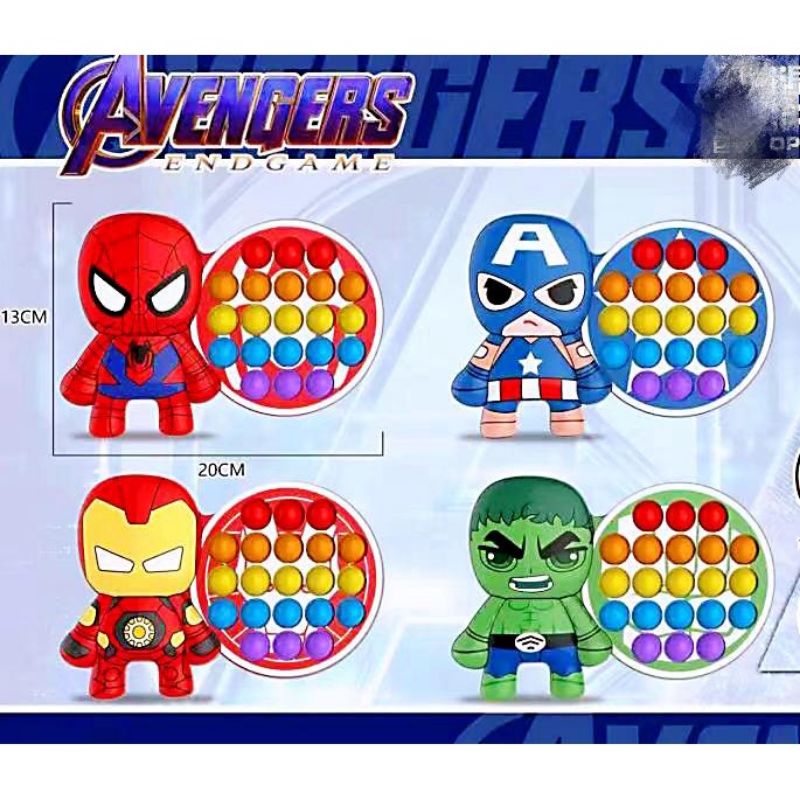 Push Pops Bubble Toy (Unit) Pop It Fidget Toys Cartoon AVENGERS ...