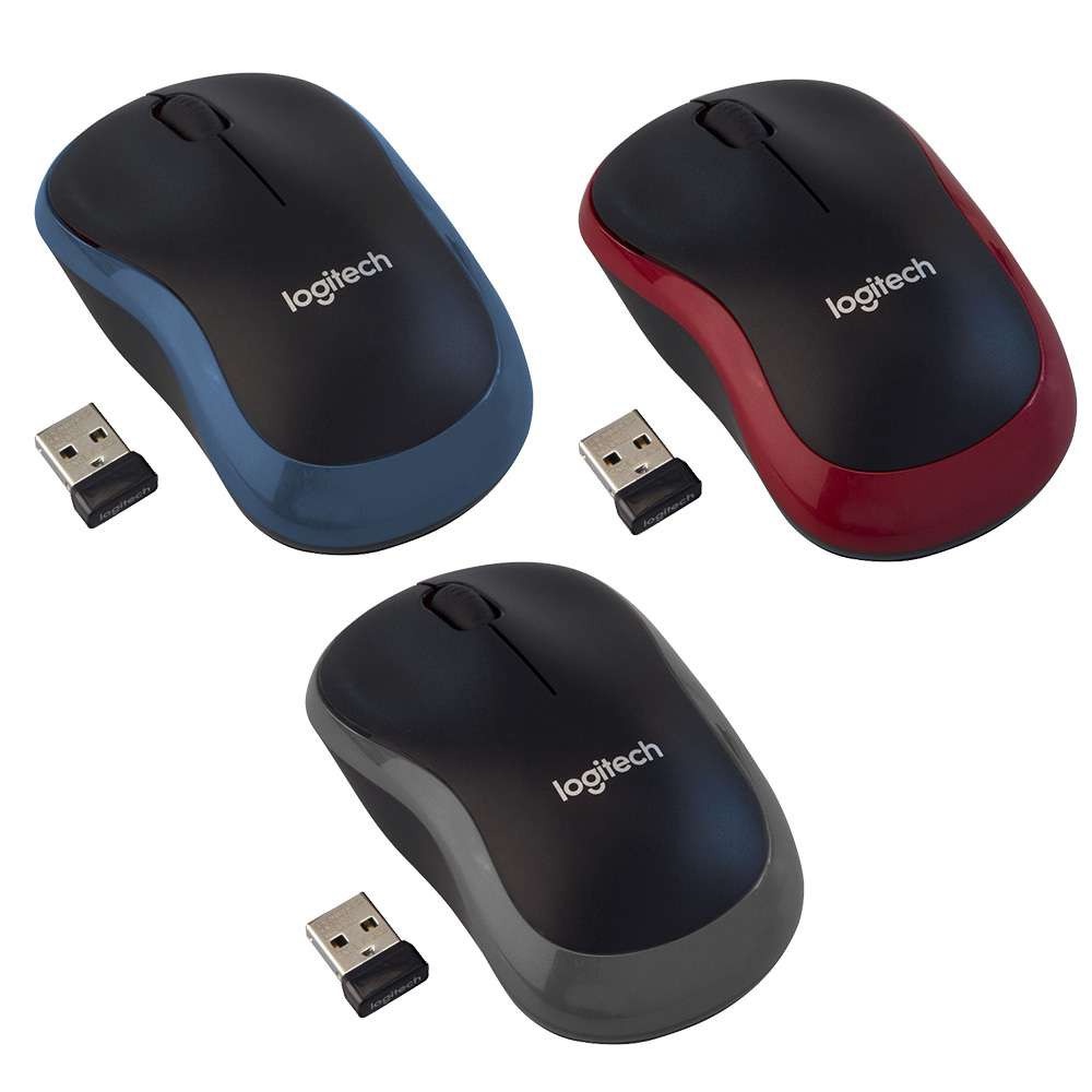 LOGITECH M185 Wireless Mouse, 2.4GHz with USB Mini Receiver, 12-Month ...