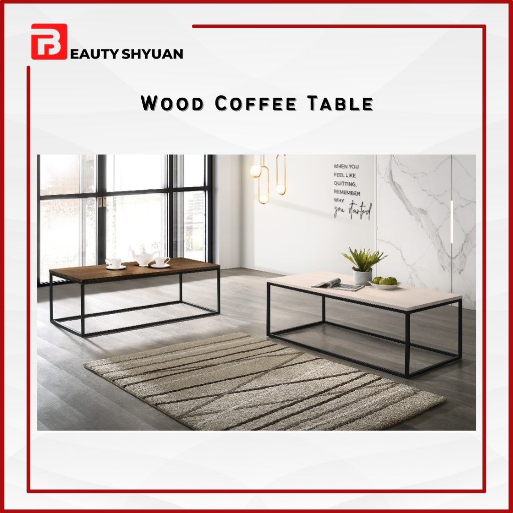 TYLOR Wood Coffee Table Modern Living Room Table Meja Coffee Meja Kopi ...