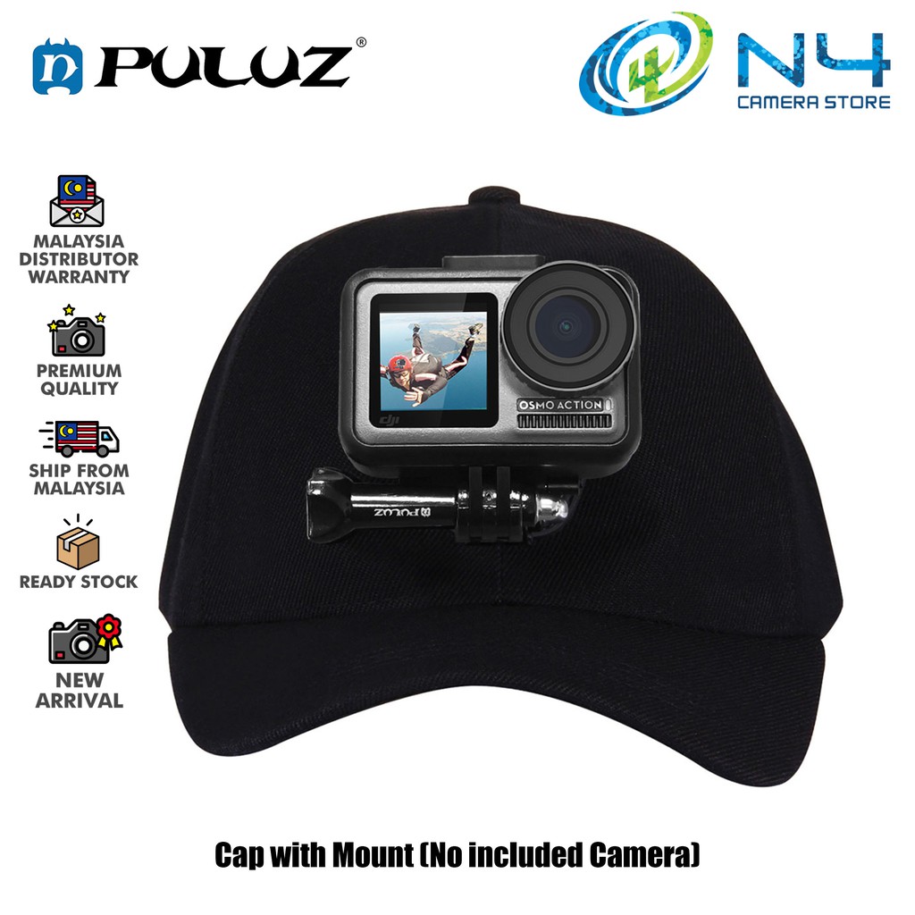 Puluz GoPro Cap with mount adapter Accessories Outdoor Sun Hat Topi ...