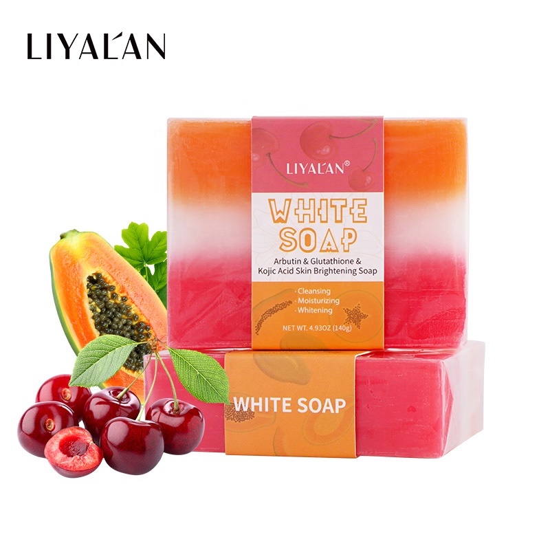 LIYAL'AN Face Cleaning Whitening Foam Bath Papya Kojic Acid San Arbutin ...