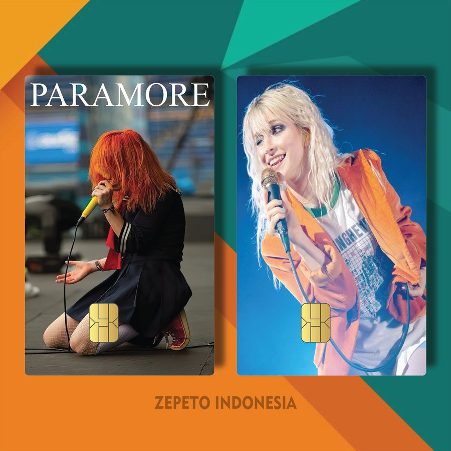 GARSKIN FLAZZ LOGO BAND PARAMORE FYTPS/A3SWJ/GRUP PHOTO CARD STICKER ...
