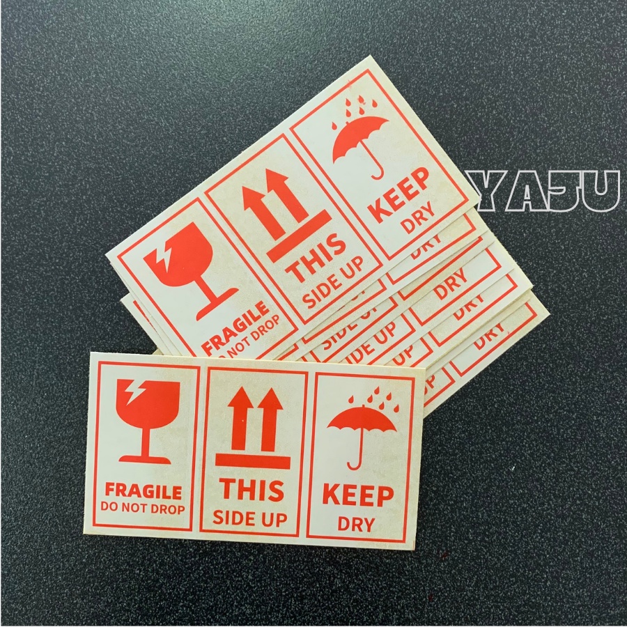【YAJU!】12pcs Fragile Rapuh Mudah Pecah Sticker Buku Agama This Side Up ...