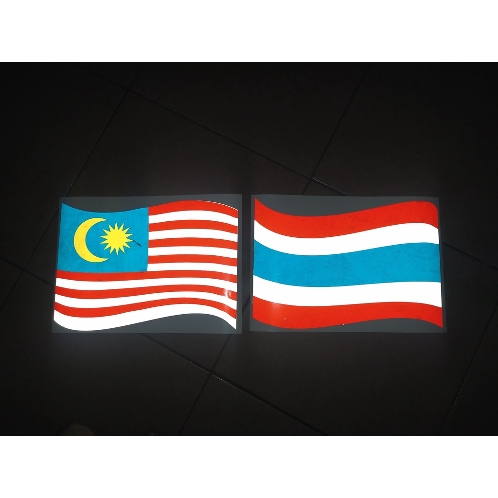 Sticker Bendera Refleks dan biasa (custom) | Shopee Malaysia