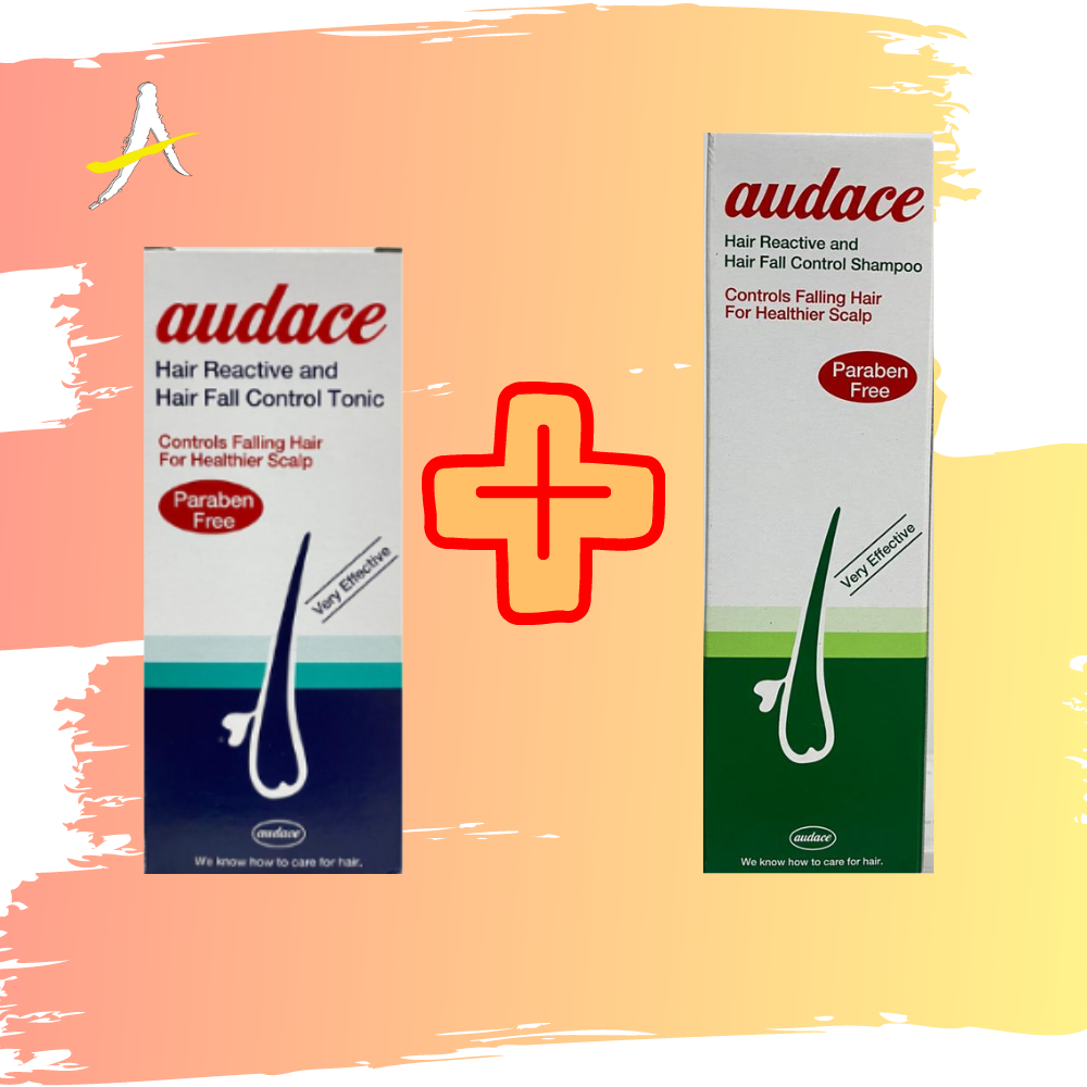 Audace Hair Reactive & Hair Fall Control Shampoo + Tonic 200ml Set (For ...