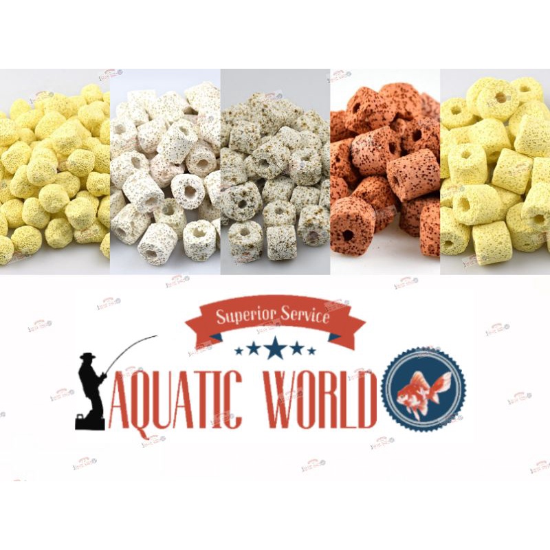 [Ready Stock] 1 pcs Aquarium Filter Ceramic Ring Infrared bacteria ...